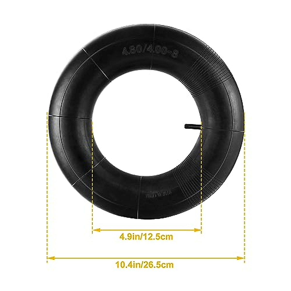 4.80/4.00-8"Replacement Inner Tubes/Tyre Tube for Wheelbarrows, Trunk, Tractor, Garden Utility Cart, Golf Cart, Dolly, Mowers, Trailer, Trolley, Wagon