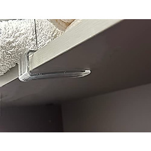 LikeU Shelf Dividers for Closets,Clear Acrylic Shelf Divider for Wood Shelves and Clothes Organizer/Purses Separators Perfect for Kitchen Cabinets and Bedroom Organizer,6 PCS