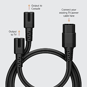 Mission 4FT Y Splitter Power Cable for Xbox and PlayStation (Power Your Console Directly from Your TV)
