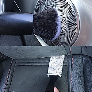 FineGood 2 Pcs Double Head Car Detailing Brushes, Car Brushes Soft Car Cleaning Kit Brush Interior Car Cleaner Detail Brushes for Car Clean