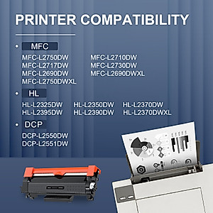 TEINO Remanufactured Toner Cartridge Replacement for Brother TN760 TN 760 TN730 to use with Brother DCP-L2550DW MFC-L2710DW MFC-L2750DW HL-L2370DW HL-L2395DW HL-L2350DW (Black, 4 Pack)