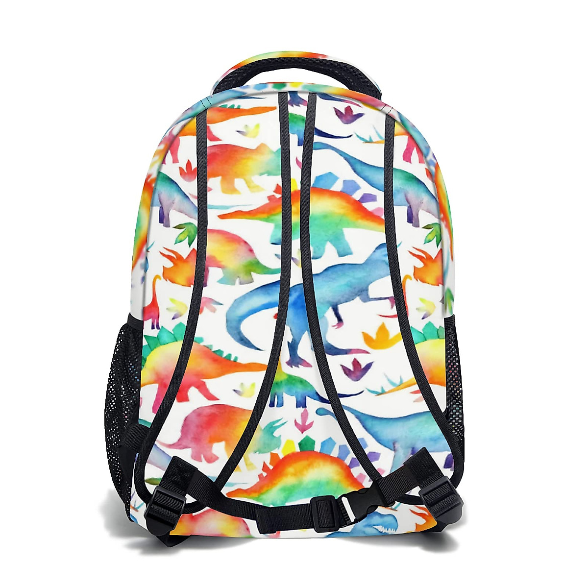 Giwawa Rainbow Dinosaur School Backpack for Kids, Cute Dino Doodle Colorful Animal Print Elementary Bookbags with Adjustable Shoulder Strap for Boys Girls Laptop iPad Tablet Travel
