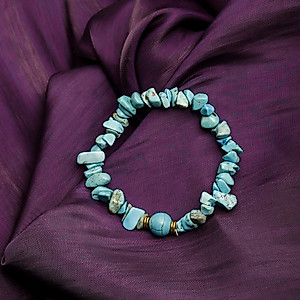 MILAKOO Women 7 Chakra Bracelets Crystal Healing Chip Stone Stretch Bracelets for Women Reiki Yoga Anxiety