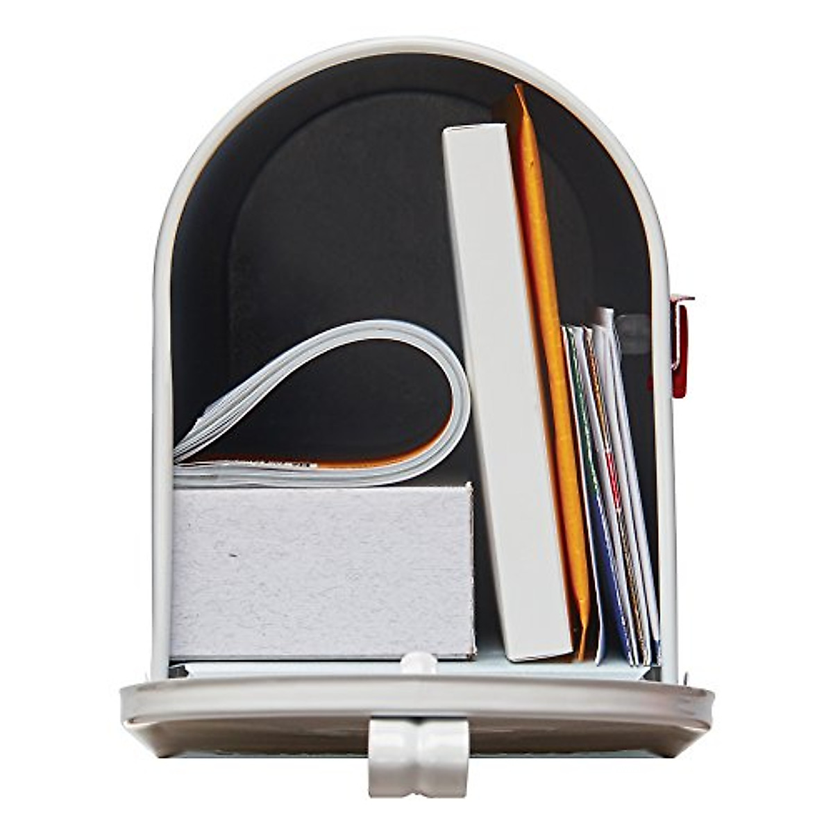 Gibraltar Mailboxes Elite Medium Capacity Galvanized Steel White, Post-Mount Mailbox, E1100W00