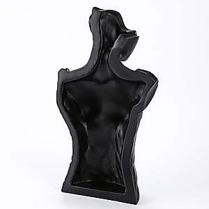 Head Mannequin Bust Stand for Jewelry Necklace Earring Display Rack Holder 25x13x11cm (Black)