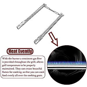 QuliMetal SUS304 Flavor Bars and Grill Burner for Weber Spirit 200 and II 200 Series Grills, Spirit E210, E220, S210, S220 (with Front Control Knobs)
