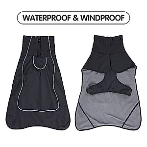 Dog Winter Jacket Cozy Reflective Waterproof Dog Winter Coat Windproof Warm Winter Dog Jacket Comfortable Dog Clothing for Cold Weather Unique Stylish for Large Dogs Walking Hiking Trave