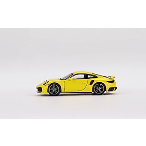 True Scale Miniatures Model Car Compatible with Porsche 911 Turbo S (Racing Yellow) 1/64 Diecast Model Car MGT00497