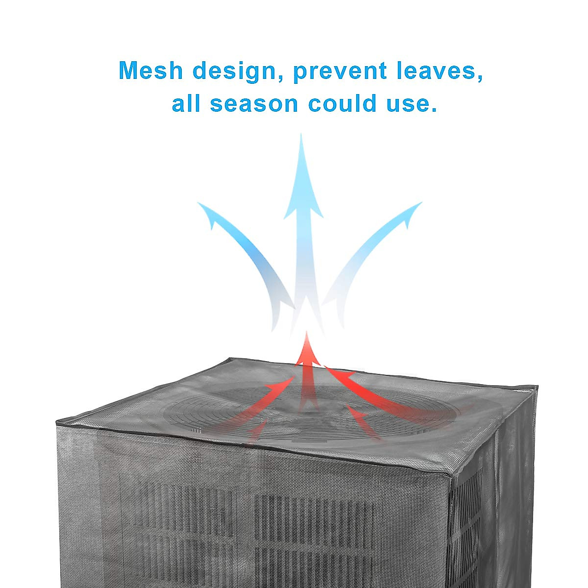 Luxiv Full Mesh Central Air Conditioner Cover, All Seasons Mesh Air Conditioner Leaf Guard AC Cover for Outdoor Central Ac (27.5 x 27.5 x 31.5)