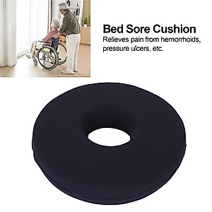Bed Sore Donut Pillow,25cm Butt Sitting Cushion, Donut Pillow Wheelchair Nursing Bed Sore Pad for Bedridden Patient Elderly Black