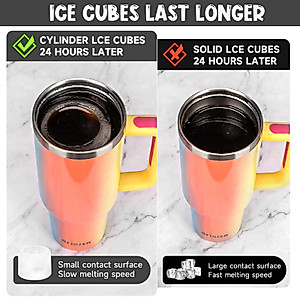 Ice Mold for Stanley Cup Suitable for 44 Ounces Silicone Ice Cube Tray Hollow Cylindrical Ice Mold Suitable for Easy Release Mold for Stanley Cups Cocktails Whiskey Beverages Coffee