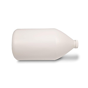 Empty HDPE Bottle, Jug Style, 1 gal, Plastic with Lid (White)