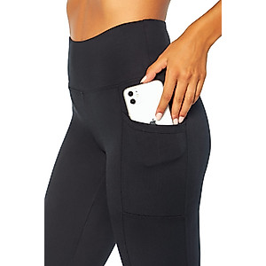 Balance Collection Womens Standard Emilia High Rise Pocket Bootcut Yoga Pant, Black, Large