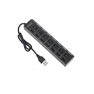 7-Port USB Hub Multiport Adapter,Unine Portable USB 2.0 Ports with Separate Power on/Off Switch,SD/Micro Card Reader Compatible for MacBook Pro, XPS More Devices