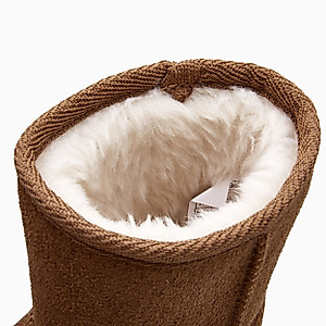 Weestep Boys and Girls Toddler/Little Kid/Big Kid Warm Fur Winter Snow Boots(2 Little Kid Chesnut)