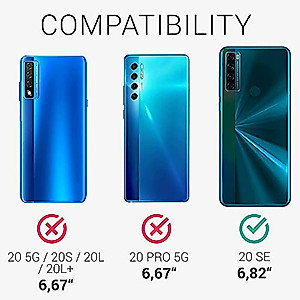 Ytaland for TCL 20 SE Case, with 2 x Tempered Glass Screen Protector. Crystal Clear Silicone Shockproof TPU Bumper Protective Phone Case Cover