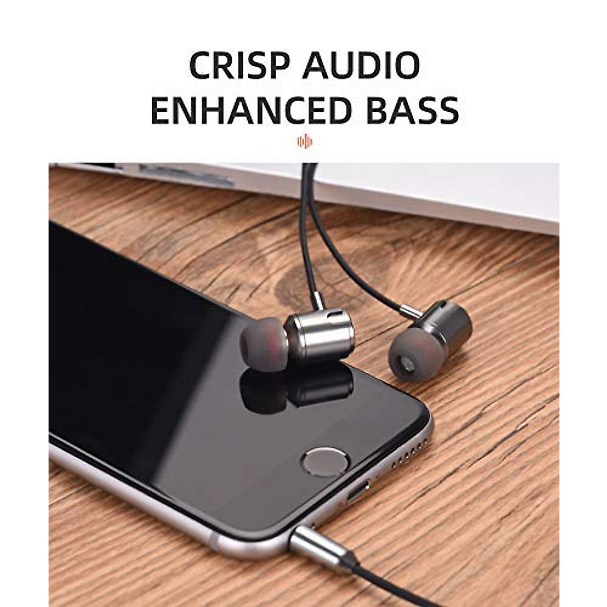 ELIK Earbud Headphone Wired Earphones with Microphone and Call Controller Dynamic Crystal Clear Sound, Ergonomic Comfort-Fit Compatible with iPhone, Android Pixel Samsung Phones