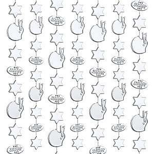 TecUnite 6 Pcs 9.84 ft Football Themed Garland Homecoming Mum Supplies Football Theme Beads String Plastic Football Garland Silver Football Beads Party for Homecoming Chrysanthemum Party Decorations