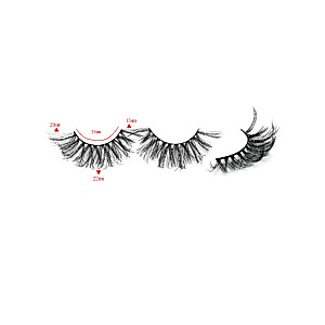 3D False Eyelashes book 8pair Cross Fluffy Natural Look Soft Reusable (3D689)