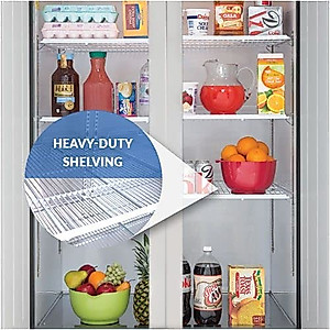 52" Double 2 Door Side By Side Stainless Steel Reach In Commercial Freezer 49 Cubic Feet, for Restaurant