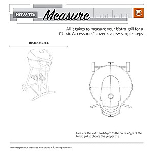 Classic Accessories Veranda Water-Resistant 30 Inch Bistro BBQ Grill Cover