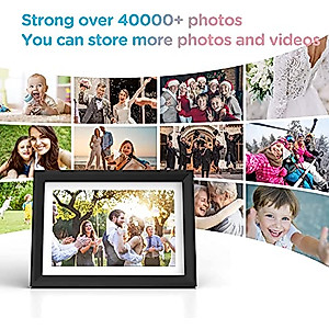 Skyzoo Frame: 10.1'' WiFi Digital Picture Frame, 1280x800 IPS Touch Screen Smart Digital Photo Frame, Share Photos and Videos Remotely via APP, Gift for Friends and Family