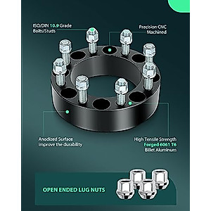 SCITOO 4X 8x170 2 inch Wheel Spacers 8x170mm 8 Lug 14x1.5 Studs 130mm Compatible with for F-250 for F-350 Super Duty