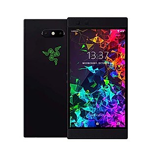 Razer Phone 2, Unlocked Gaming Smartphone – 120Hz QHD Display – Snapdragon 845 – Wireless Charging – Chroma – 8GB RAM - 64GB - Satin Black (Renewed)