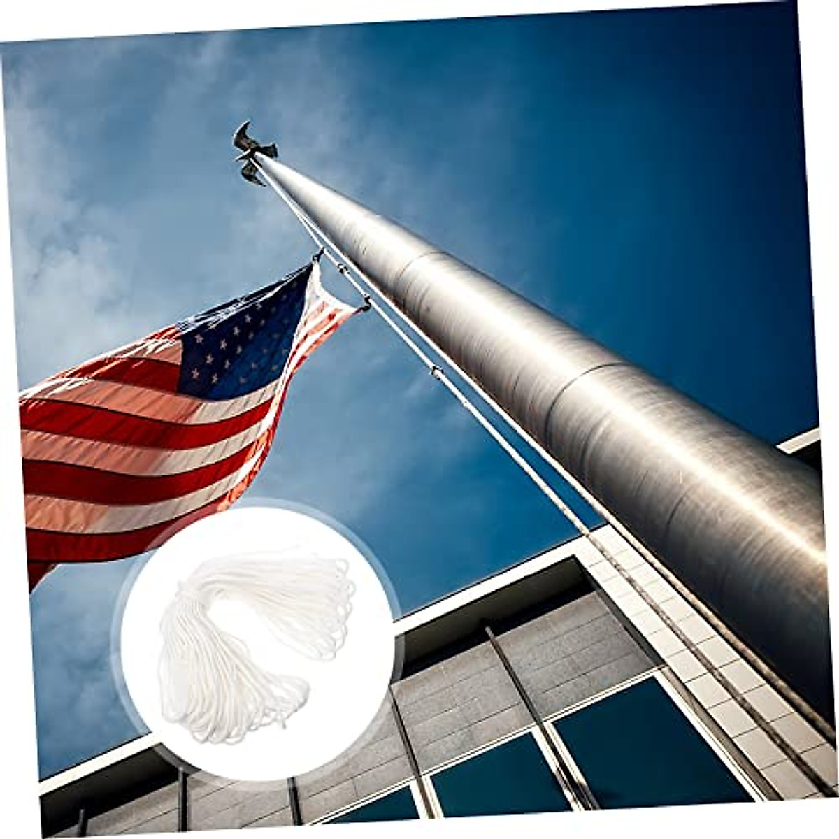 Yardwe Clothes Line Outdoors 1pc Flagpole Rope Camping Clothesline Travel Clothesline Outdoor Clothesline Laundry Rope Line Flagpole Replacement Cotton Rope Clothes Drying Rope Set