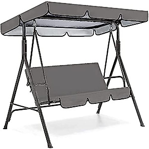 XYQSBY Patio Swing Canopy Waterproof Top Cover Set, Courtland Swing Replacement Awning Canopy Cover/Seat Cover, Swing Chair Glider All Weather Protection Outdoor Garden Covers (Blue, 55.9×47.2×7.1in)