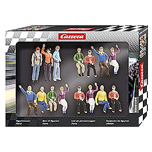 Carrera Race Spectators - Set of 15 Detailed Fans - 1:32 Scale Figures - Realistic Scenery Accessory for Slot Car Track Sets