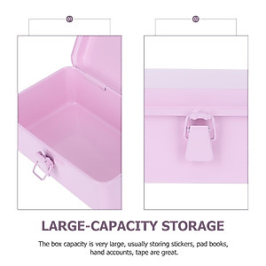 Cabilock 1pc Box Snack Metal Nesting tins Drawer Box Storage Rack Household Trash Box Simple Sundries Holder Storage Container Hinge Tray Mini Hinges Rectangle Jewelry Box Seal