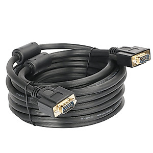 Postta VGA to VGA Cable (10 Feet) HD15 Male to Male Monitor Cable with Ferrites