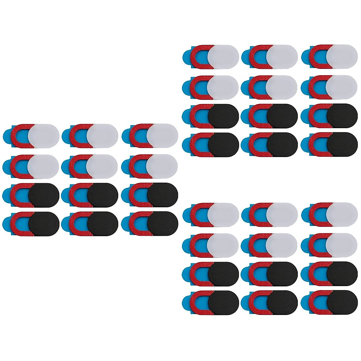 SOLUSTRE 36 Pcs Camera Cover Camera Privacy Protector Camera Privacy Cover Webcam Shield Webcam Slide Blocker Webcam Cover Slide Phone Webcam Cover Webcam Covers Metal White Abs Cover Plate