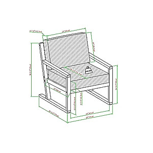 Walker Edison Dekian Outdoor Chairs, Natural
