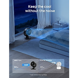 Dreo Fan for Whole Room, 70ft Powerful Airflow, 13 Inch Quiet Oscillating Table Fans with Remote, Air Circulator Fan for Bedroom, 120° Adjustable Tilt, 4 Speeds, 8H Timer, Home,Office