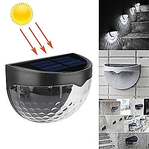 ZHUANYIYI 2 Pieces, Solar Step Lights, Courtyard Fence Stairs Landscape Lights, Home Garden Decoration Pavement Waterproof Lights, Light and Shadow Night Lights