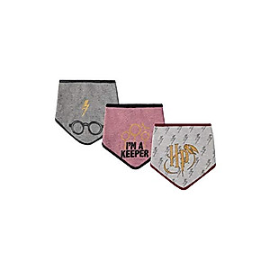 Harry Potter Baby Unisex Bandana Bibs Three Pack Baby Gift for Girls and Boys (Grey/Black/Charcoal)