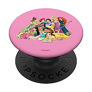 Disney Princesses Group Photo in Pink PopSockets PopGrip: Swappable Grip for Phones & Tablets