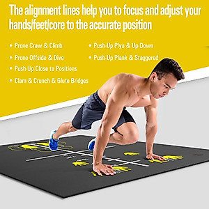 Gxmmat Extra Large Exercise Mat 6'x8'x7mm, Thick Workout Mats for Home Gym Flooring, High Density Non-Slip Durable Cardio Mat, Shoe Friendly, Great for Plyo, MMA, Jump Rope, Stretch, Fitness (BOA)