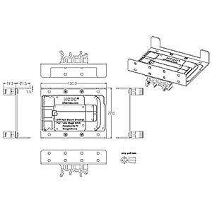 DIN Rail Mount Bracket for Raspberry Pi A+ B+ 2B 3B 3B+ 4B Zero Arduino Uno Mega Mkr BeagleBone
