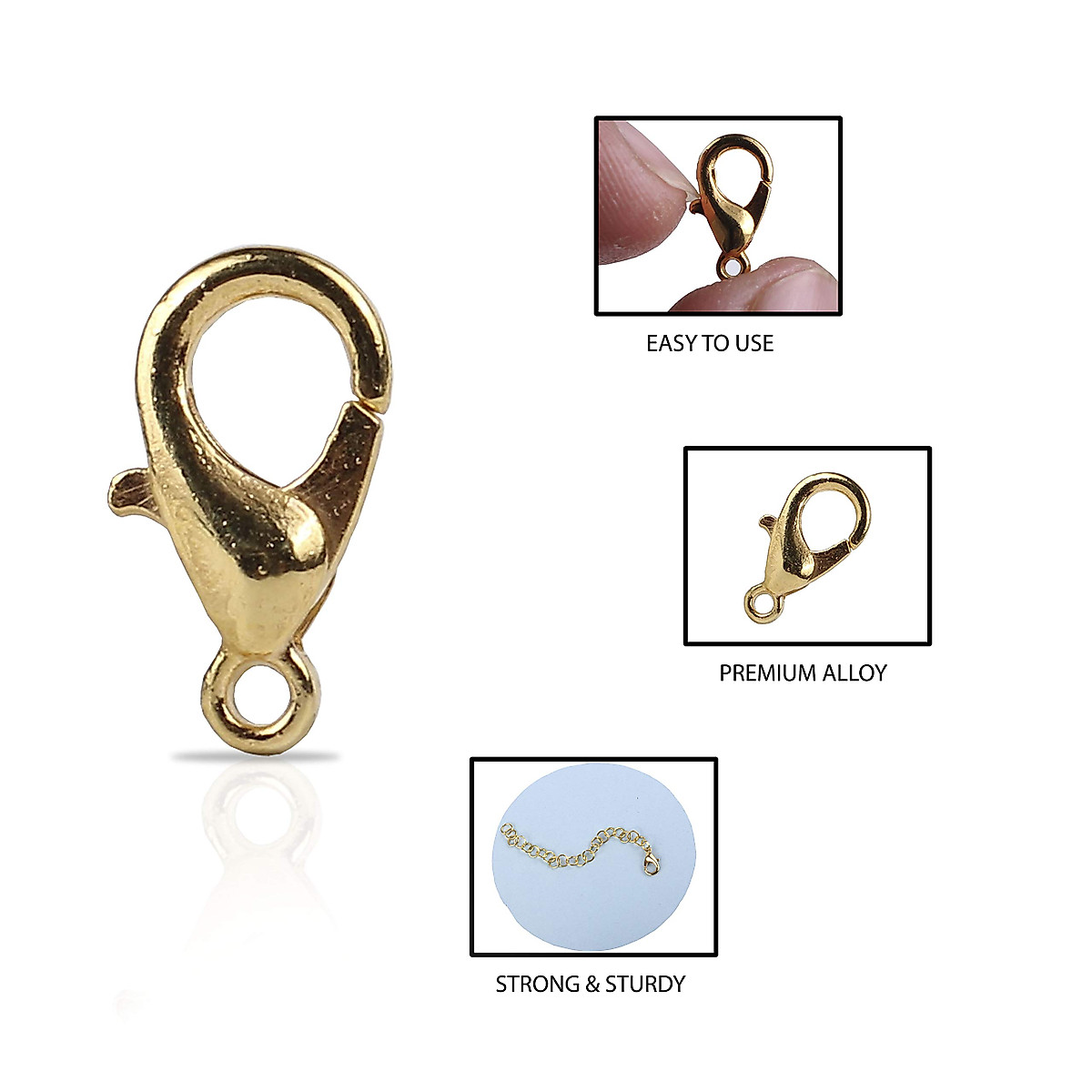 CROFOYO 6 Colors 930 pcs Jewelry Findings Kit Nickel-Free with 12mm Lobster Clasps and 5mm Open Jump Rings for DIY Craft Necklace Bracelet Jewelry Making