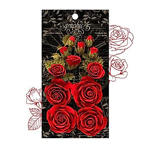 Graphic 45 Rose Bouquet Collection—Triumphant Red Paper Flowers, Multi