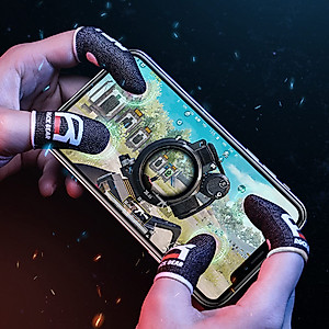 Finger Covers Compact Anti-scratch Gaming Finger Thumb Gloves Anti-scratch Sweat-proof Black