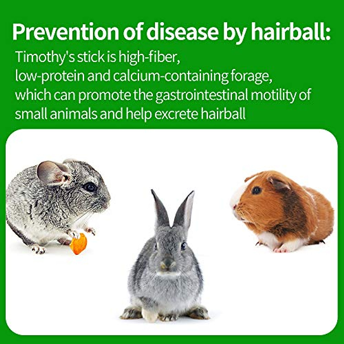 NC Timothy Hay Sticks for Rabbits Guinea Pig Hamsters Chinchilla Bunny Chew Toys for Teeth Treats Accessories