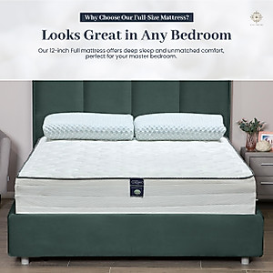 Aylas Furniture Full Size Mattress - 12 Inch Cool Memory Foam & Spring Hybrid Mattress with Breathable Cover - Tight Top - Rolled in a Box by Oliver & Smith