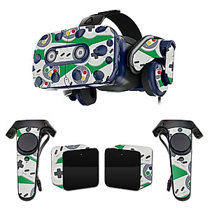 MightySkins Skin Compatible with HTC Vive Pro VR Headset - Retro Controllers 1 | Protective, Durable, and Unique Vinyl Decal wrap Cover | Easy to Apply, Remove, and Change Styles | Made in The USA