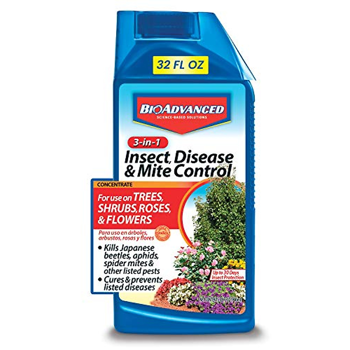 BioAdvanced 3-In-1 Insect, Disease and Mite Control, Concentrate, 32 oz