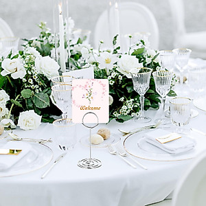 Prasacco 36 Pieces Table Number Holders, 3 Size Place Card Holder Wedding Table Name Card Holder Clips Silver Photo Holder Clips Memo Note Photo Stand Table Picture Holder for Wedding Party