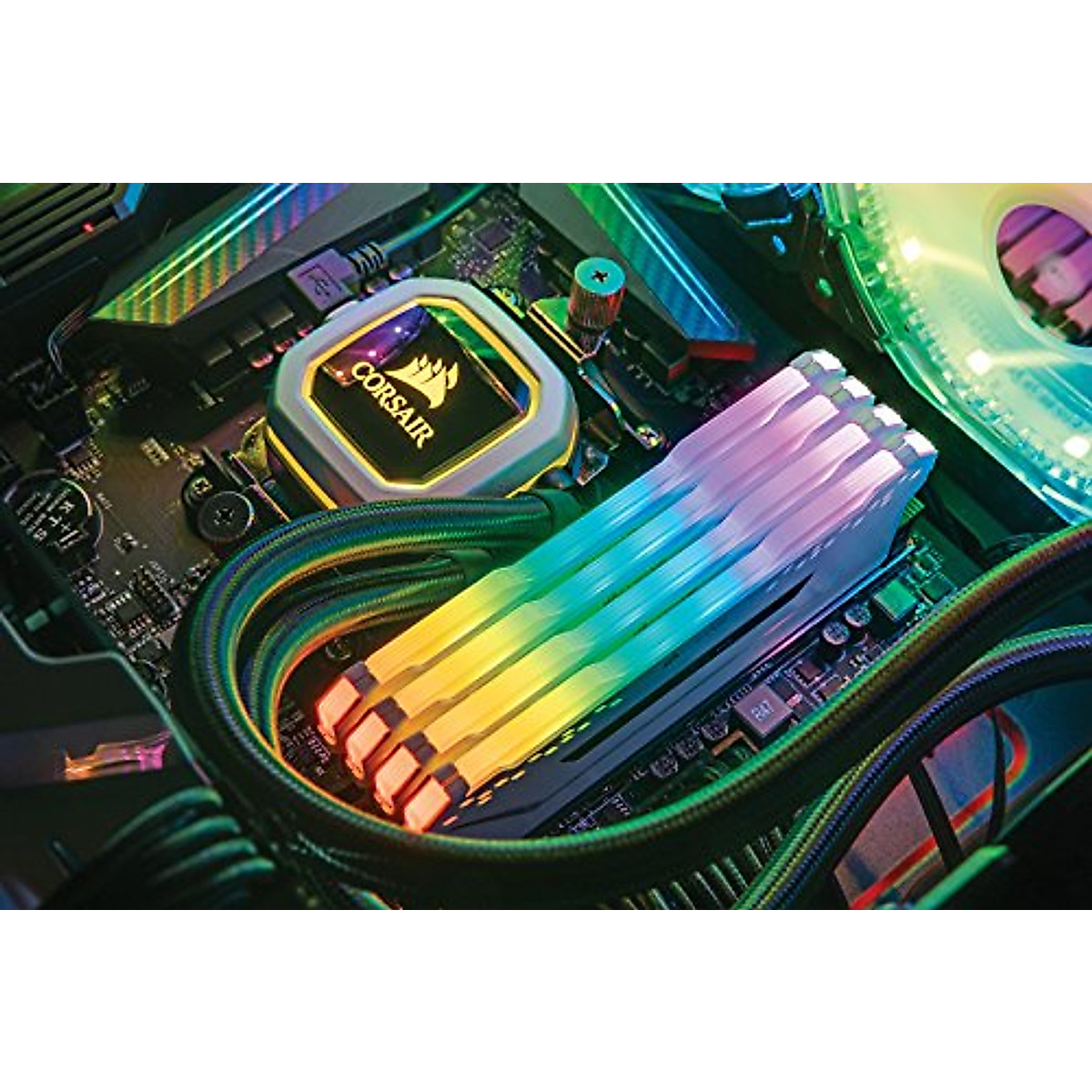 Corsair Vengeance RGB Pro DDR4 3600MHz C18 LED Desktop Memory - White 32GB (4x8GB) (Pack of 4)